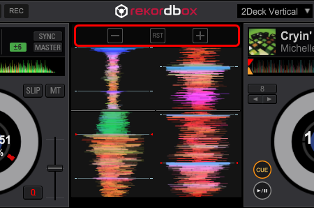 Can I adjust size of enlarged waveforms in PERFORMANCE mode ...